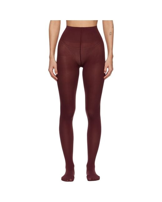 Swedish Stockings Burgundy Olivia Premium Tights in Red | Lyst UK