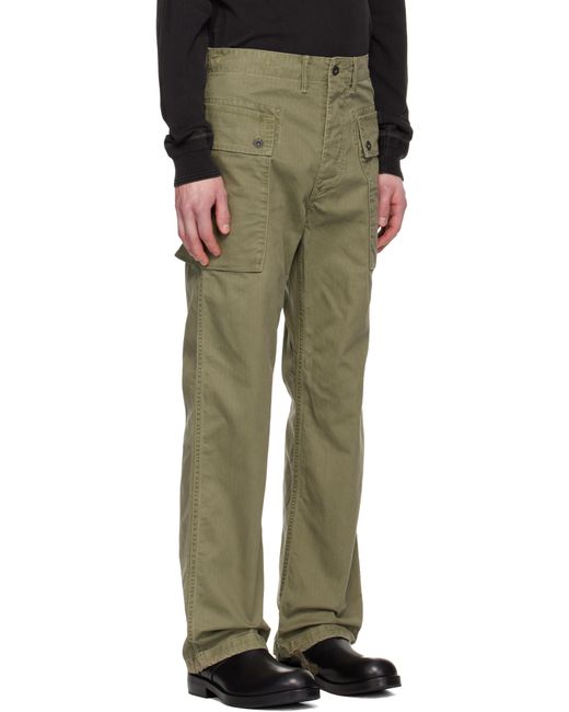 RRL Herringbone Field Cargo Pants in Green for Men | Lyst UK