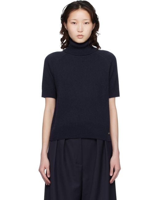 Anine Bing Jackson Turtleneck in Blue | Lyst UK