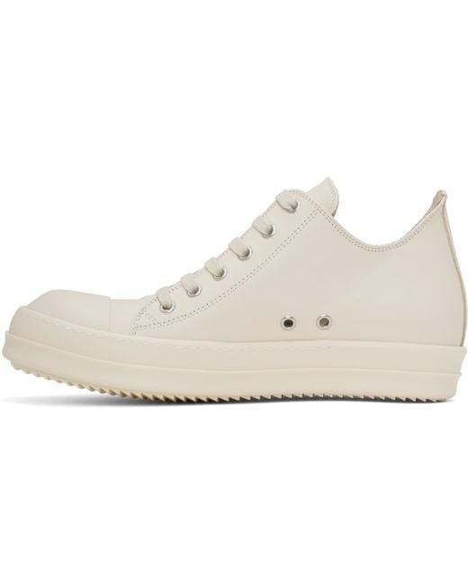 Rick Owens Off- Porterville Low Sneaks Sneakers in Black for Men | Lyst