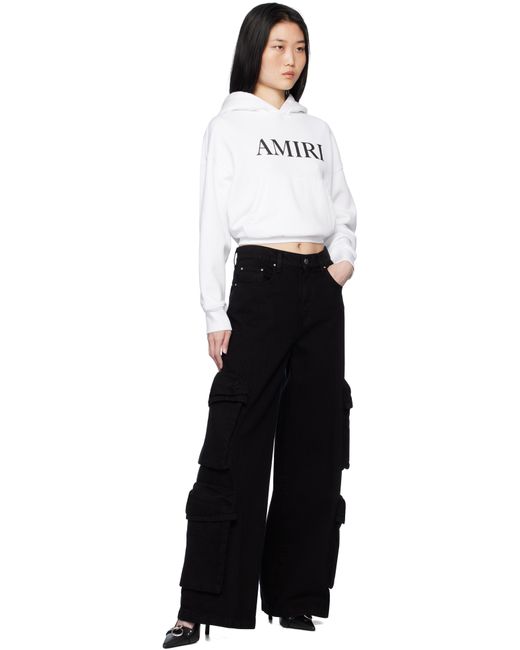 Amiri Baggy Denim Cargo Pants in Black | Lyst