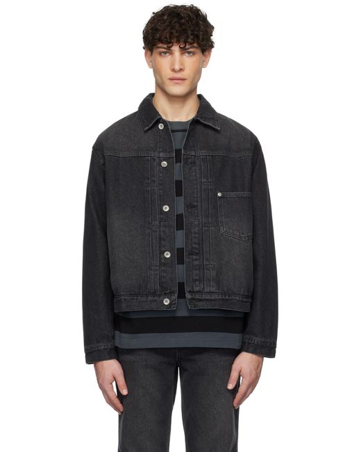 Uniform Bridge Type 1 Trucker Denim Jacket in Black for Men | Lyst
