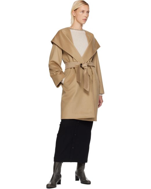 Max Mara Tan Newmang Coat in Black | Lyst UK