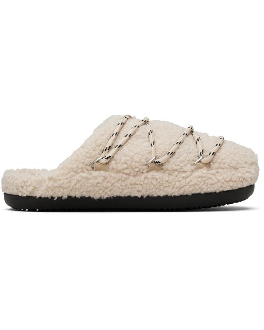 Moon Boot Teddy Slipper Loafers in Black | Lyst UK