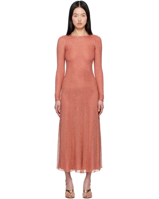 Alaïa Mesh Knit Maxi Dress in Black | Lyst