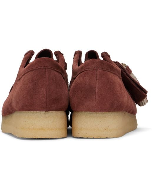 Clarks Burgundy Wallabee Derbys in Black | Lyst