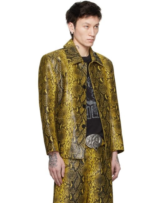 Lu'u Dan 'Year Of The Snake' Creep Leather Jacket for Men | Lyst