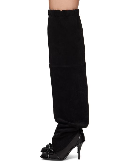 August Barron Double Thigh High Tall Boots in Black | Lyst UK