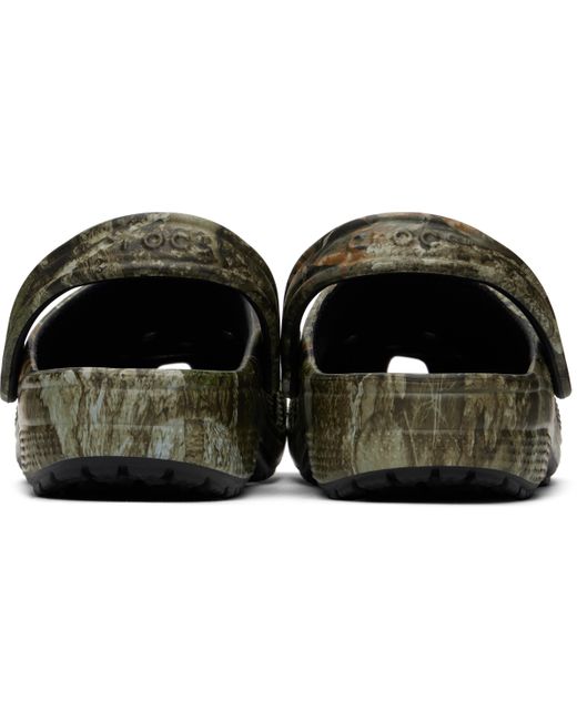 Crocs™ Khaki Realtree Apx Classic Clogs in Black for Men | Lyst