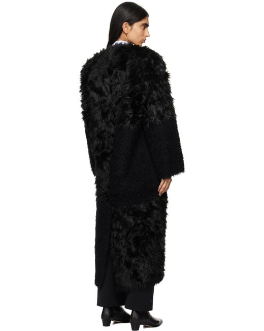 Stand Studio Hilma Faux-fur Coat in Black | Lyst UK