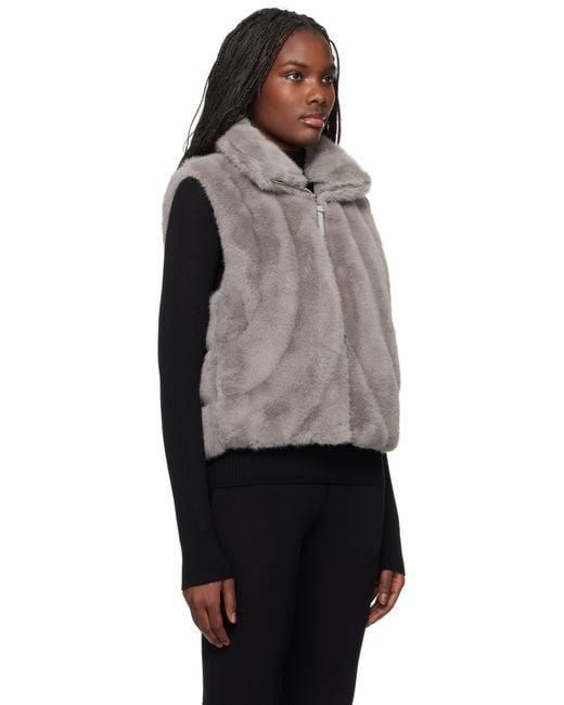 Mackage Ginny Faux-Fur Down Vest in Black | Lyst