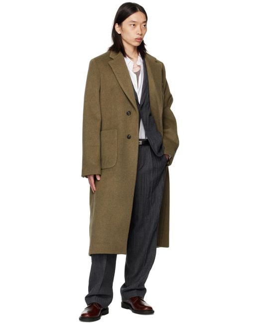Our Legacy Khaki Robe Over Coat in Black for Men | Lyst UK