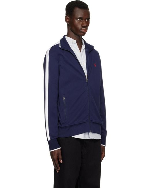 Polo Ralph Lauren Interlock Track Jacket in Blue for Men | Lyst