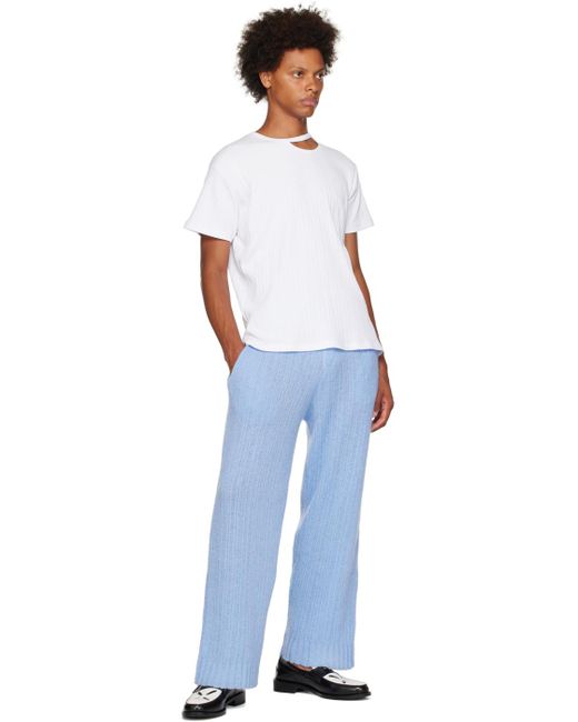 Louis-Gabriel Nouchi Mock-fly Lounge Pants in Blue for Men | Lyst