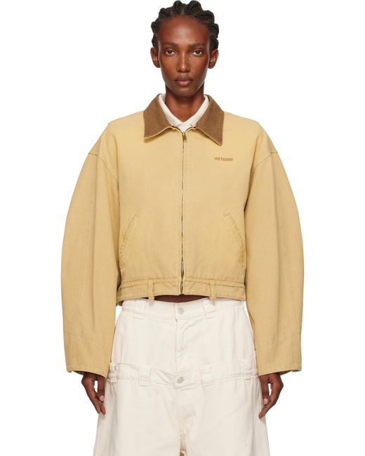 we11done Washed Work Jacket in Natural | Lyst UK