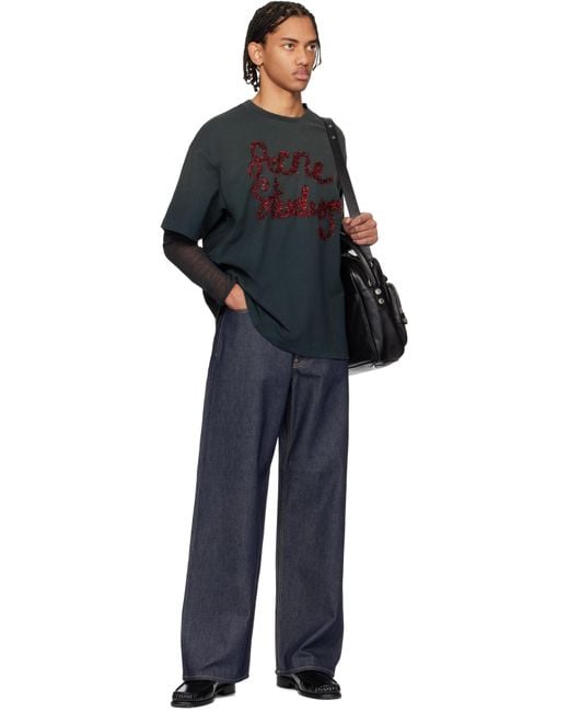 Acne Studios Layered Logo T-Shirt in Black for Men | Lyst UK