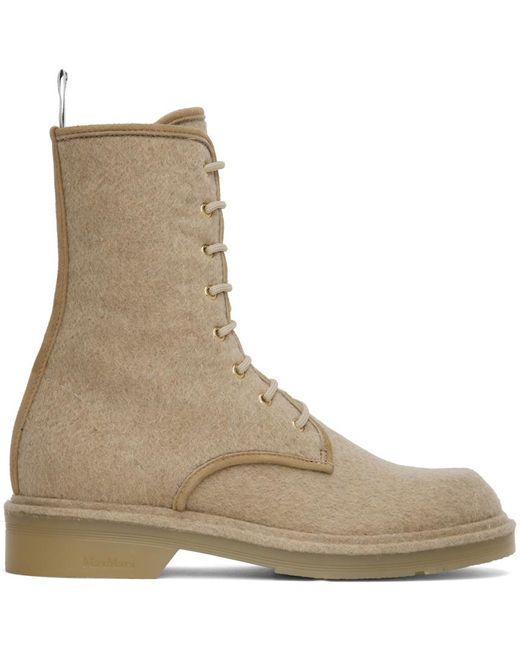 Max Mara Baker Boots in Natural | Lyst