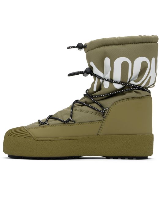 Moon Boot Khaki Mtrack Polar Nylon Boots in Green for Men | Lyst
