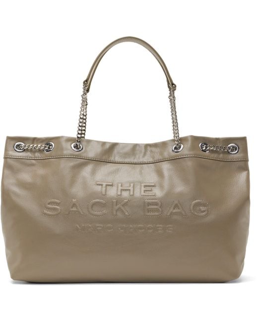 Marc Jacobs Taupe 'The Large Chain Sack' Bag in Brown | Lyst