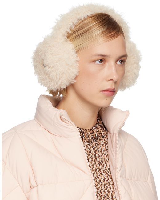 Moncler Logo Ear Muffs in Natural | Lyst UK