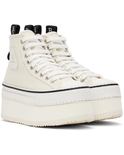 R13 Off- Courtney Platform High Top Sneakers in Black | Lyst UK