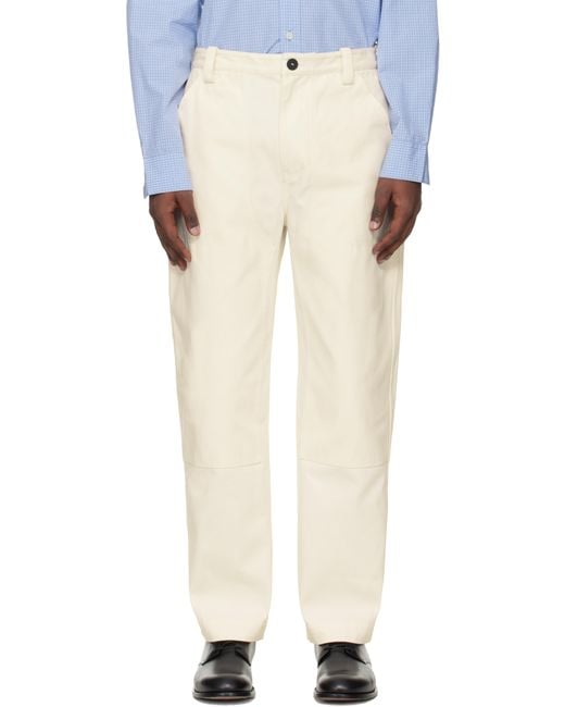 Studio Nicholson Aaron Levine Edition Denver Trousers in White for Men ...