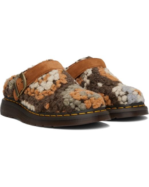 Dr. Martens Isham Crochet Wool Mules in Black | Lyst