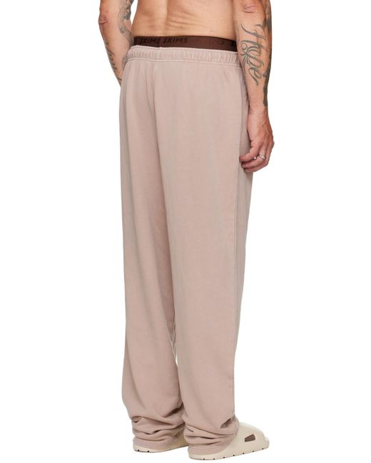 Skims Taupe Terry Classic Straight Leg Sweatpants in Natural for Men | Lyst