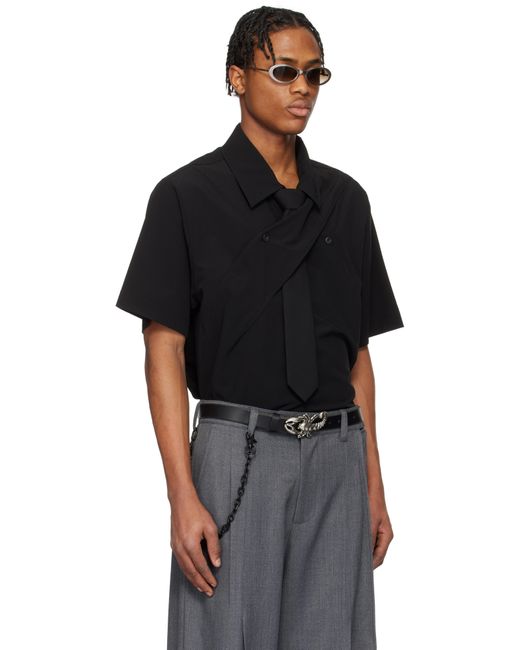 NULLUS Seersucker Polo in Black for Men | Lyst