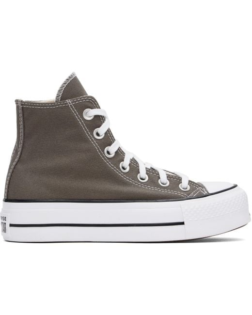 Converse Chuck Taylor All Star Lift Platform High Top Sneakers in Black ...
