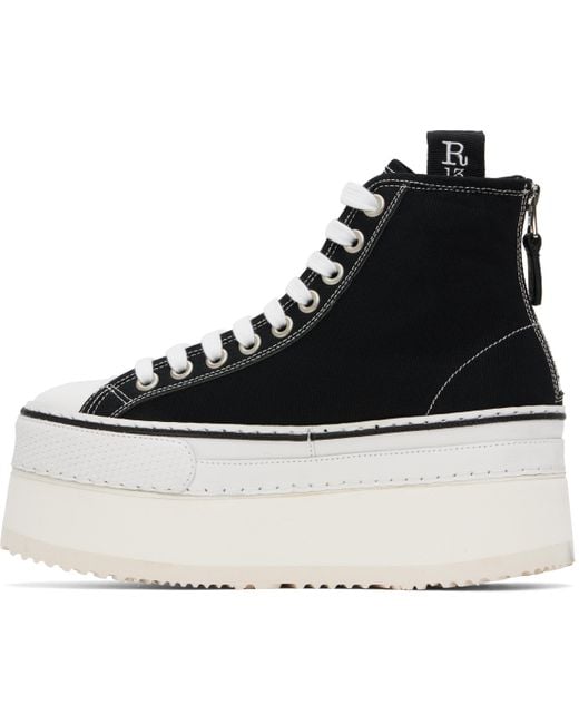R13 Courtney Platform High Top Sneakers in Black | Lyst