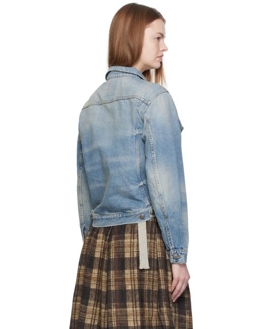 R13 Wrap Around Denim Trucker Jacket in Blue | Lyst UK