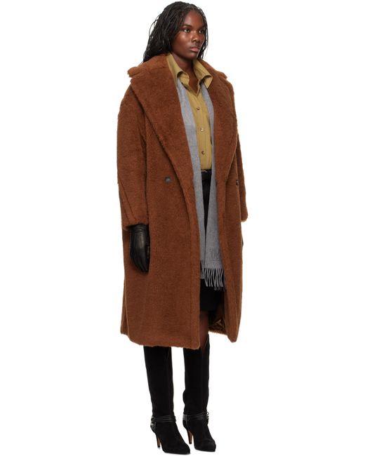 Max Mara Tan Tedgirl Coat in Black | Lyst
