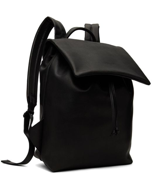 Marsèll Leather Drawstring Flap Backpack in Black for Men | Lyst UK