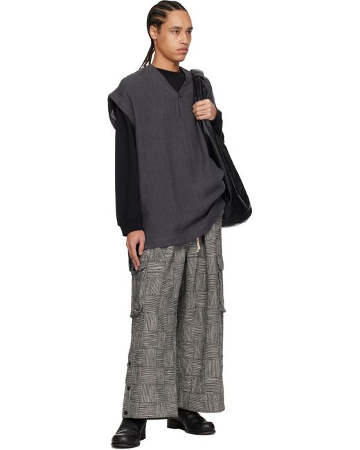 Jan Jan Van Essche O-Project Panama Mesh Cloth Vest in Black for Men | Lyst