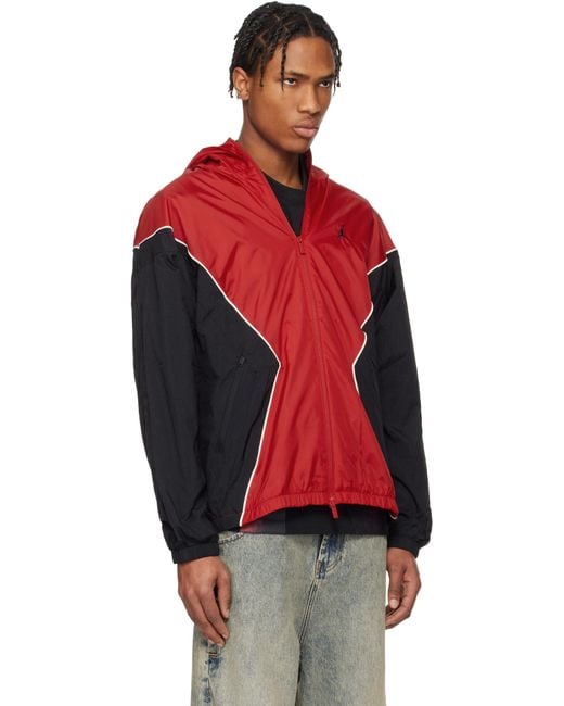 Nike Jordan Brooklyn Hooded Draft Jacket in Red for Men | Lyst