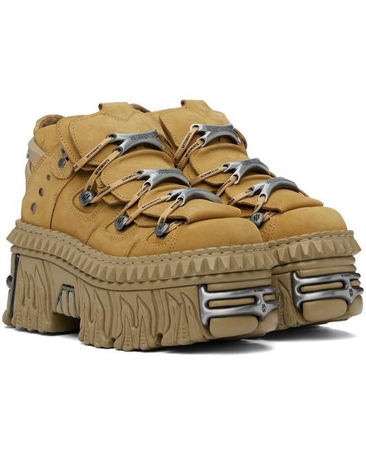 Vetements Tan New Rock Edition Platform Sneakers in Metallic | Lyst