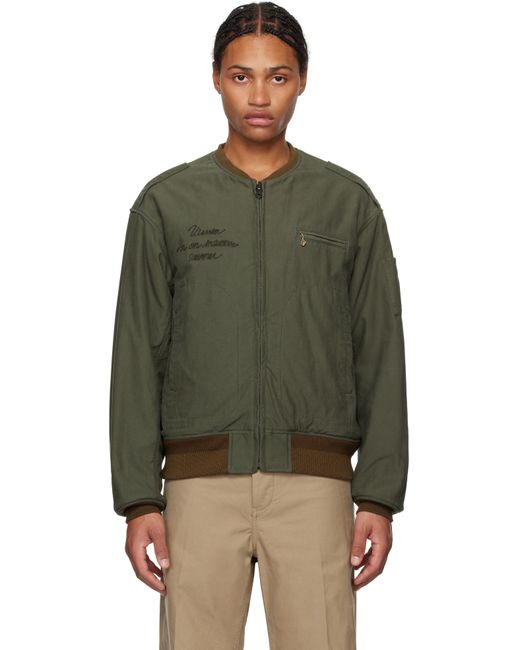 Visvim Khaki & Gunner Acala Reversible Bomber Jacket in Green for Men | Lyst