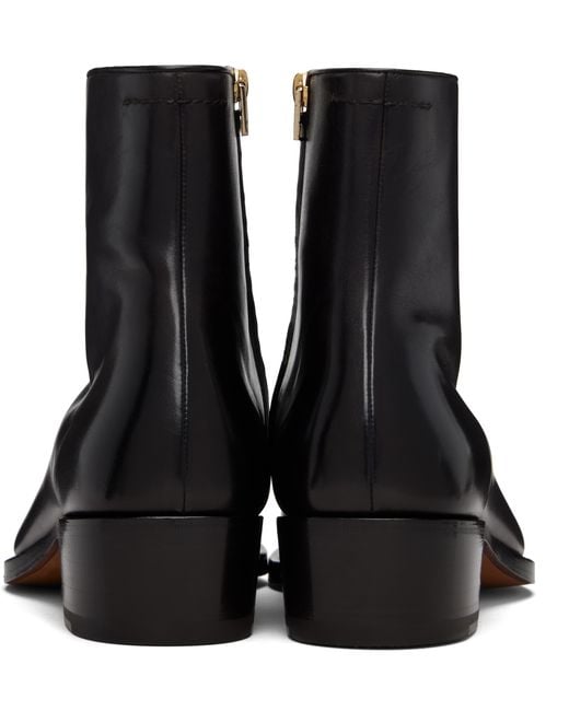 Tom Ford Burnished Leather Vincent Boots in Black for Men | Lyst UK