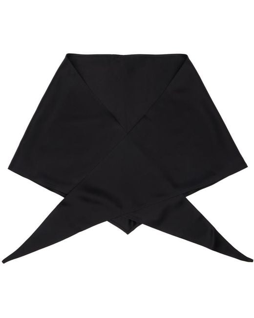 TOTEME Satin Triangle Scarf in Black | Lyst