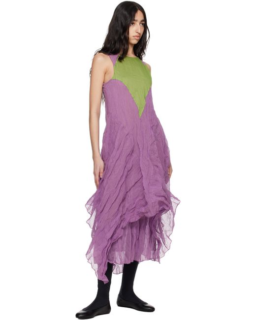 Kiko Kostadinov Shura Sleeveless Maxi Dress in Purple | Lyst