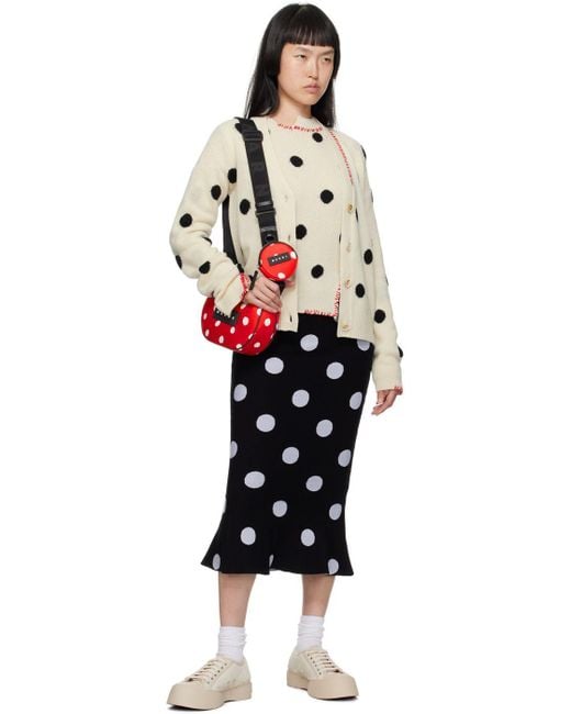 Marni Red Polka Dot Nylon Puff Bag Lyst