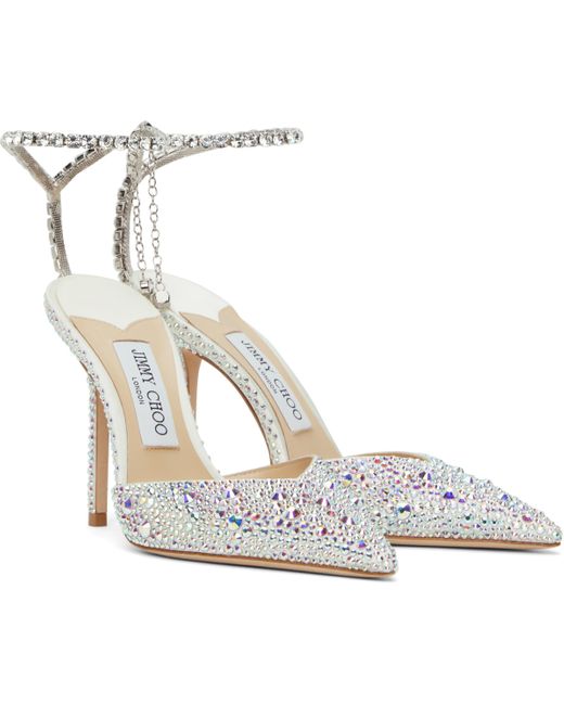 Jimmy Choo Saeda 100 Heels in Black | Lyst