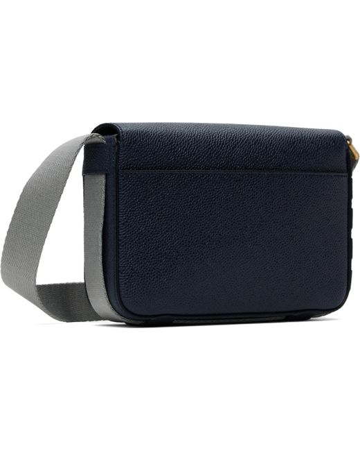 Thom Browne Pebble Grain Small Reporter Bag in Blue for Men | Lyst