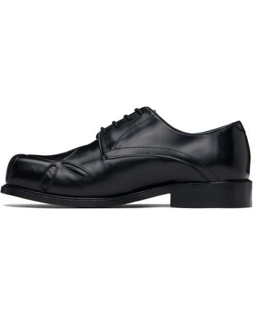 STEFAN COOKE Slashed Square Toe Derbys in Black for Men | Lyst