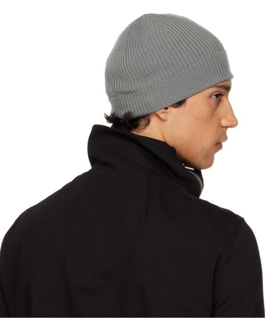 Rick Owens Temple Ribbed Beanie in Black for Men | Lyst UK