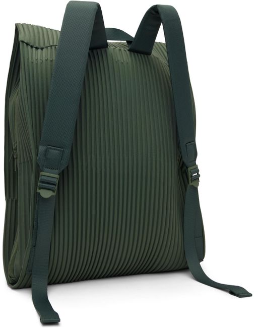 Homme Plissé Issey Miyake Pleats Backpack in Green for Men | Lyst