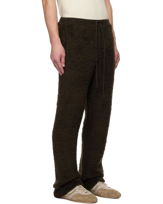 AURALEE Merino Wool Boa Knit Sweatpants in Black for Men | Lyst