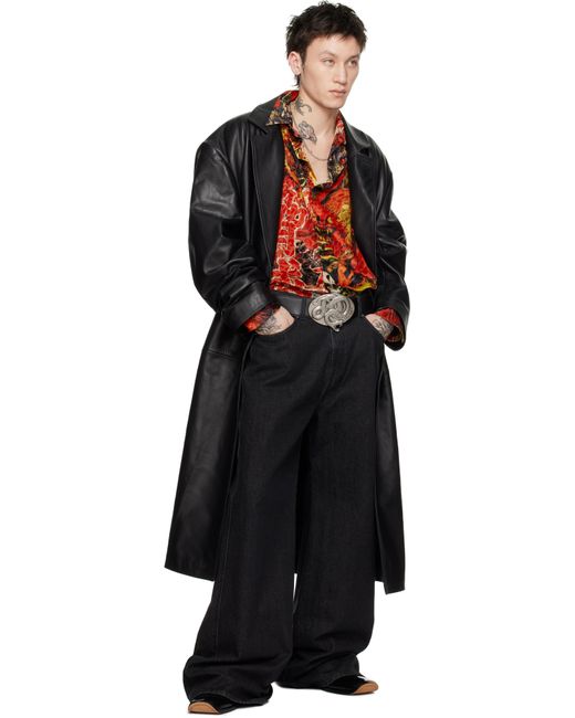 Lu'u Dan Crombie Leather Coat in Black for Men | Lyst