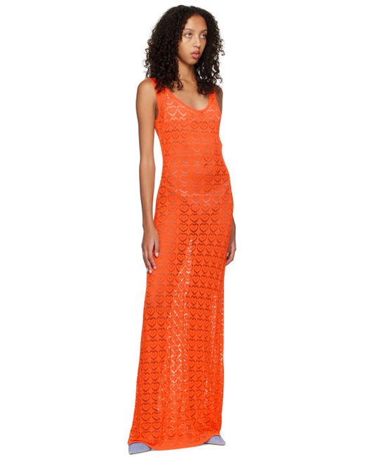 Marco Rambaldi Ssense Exclusive Long Dress in Orange | Lyst